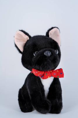 China 20cm Manufacturer Customized Plush Black Dog Simulation Animal Doll for sale