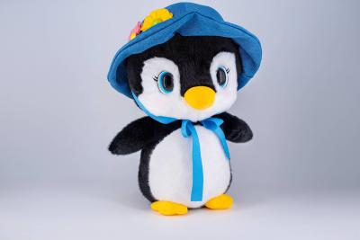 Cina Adorable Penguin Soft Plush Toys con Blue Hat Cuddly Stuffed Animal Standard CE EN71 in vendita