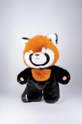 China Kawaii schattig rood pluis rugzak speelgoed gevulde dier panda pluiszak lage MOQ Te koop