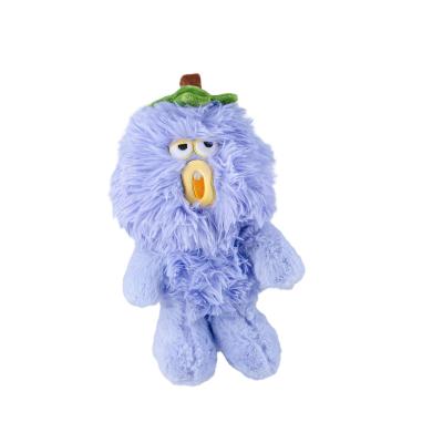 China Customized Ugly Eggplant Plush Toys Cartoon Funny Plush Toys With Embroidery Logo for sale