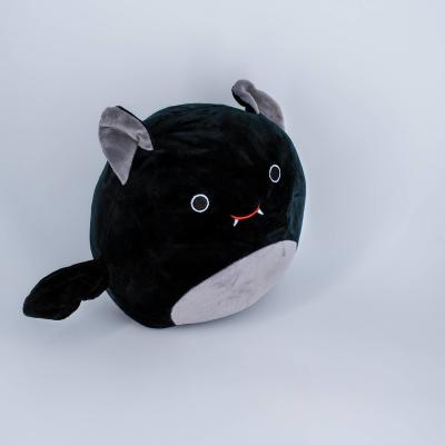 China PP Cotton Black Cat Halloween Plush Toy With Soft Wings Customizable Design for sale