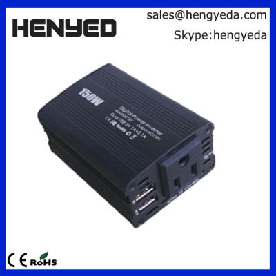 China 150W Car Power Inverter Converter with 2 AC Outlets and 3.1A Dual USB Ports Car Charger for sale