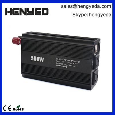 China HENYED 500W power converter for car battery 12V to 110V/120V/220v/230v/240v for sale