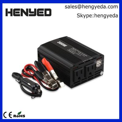 China 300W Outdoor Power Inverter Car Cigarette Lighter Socket DC 12V to 110V AC Car Inverter With 2 USB Port & 1 AC Outlets for sale