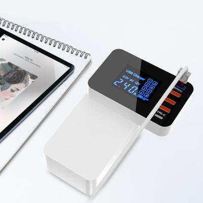 China 5V 8A EU US UK Plug 3 USB Charger adapter and QC 3.0 charger and 1 Type-C charger for Mobile Phones Electronics for sale