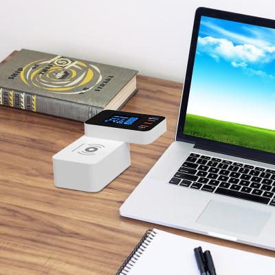 China Wireless Cell Phone Travel Charger 3 USB Plugs 1 QC 3.0 1 Type-c forSamsung Note 8 iPhone8 iPhone8 Plus White for sale