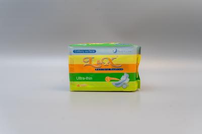 China Soft Cotton Fast Absorption Surface Night Sanitary Napkin Including Skin Friendly Cottony Surface Ensuring Comfortable for sale