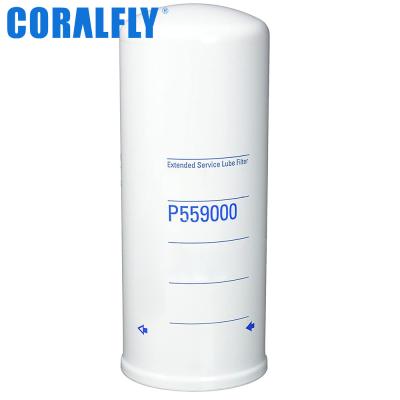 China ISO9001 Ölfilter P559000 Querverweis für CORALFLY zu verkaufen