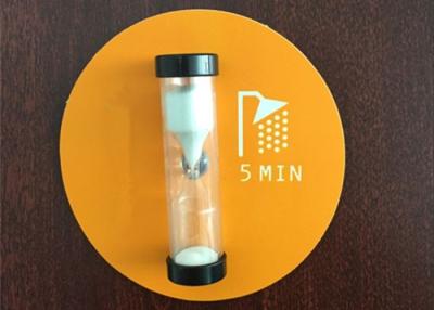 Cina temporizzatore di plastica della doccia dell'orologio della sabbia 4mins/5mins/10mins con il temporizzatore della sabbia della clessidra del pollone in vendita