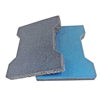 중국 회색 고무 바닥 타일 200*140mm / 180mm*140mm 개 뼈 고무 타일 판매용