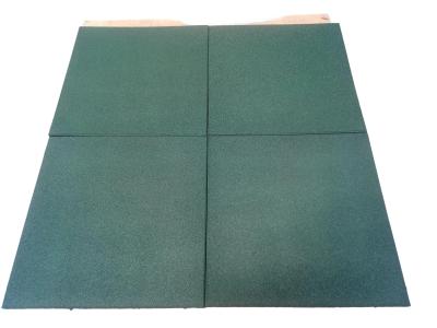 중국 안티 슬리드 아웃도어 사각형 고무 매트 블랙 놀이터 타일 15 / 20 / 25 / 30 / 40 / 50mm 판매용