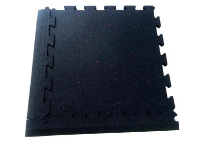 China Black Fitness Interlocking Mats 1000mm*1000mm Modular Interlocking Floor Tiles Pressure Resistant for sale