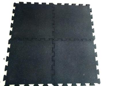 China Black Fitness Interlocking Mats 1000mm*1000mm Modular Interlocking Floor Tiles Pressure Resistant for sale