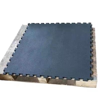 중국 고탄성 인터로킹 고무 바닥재 체육관 매트 15mm 20mm 충격 흡수 판매용