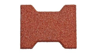 China 200*160mm Rubber Paving Blocks Dog Bone Shape Rubber Paver Tiles Green for sale