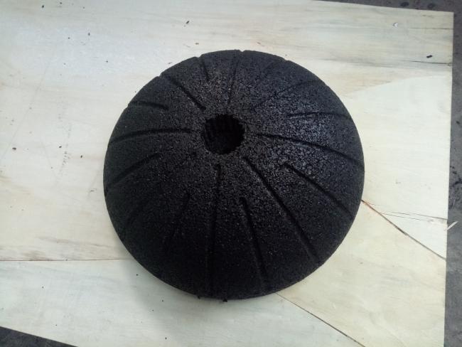 Rubber base weight product close-up