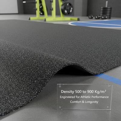 China Density 500 to 900 Kg per cubic meter Sports Rubber Flooring Engineered for Athletic Performance Areas Providing Comfort and Long Lasting for sale