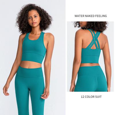 Cina l'usura Strappy della palestra 210gsm dell'incrocio di 2pcs Suitwear mette gli insiemi atletici dell'usura delle donne di TUV in vendita