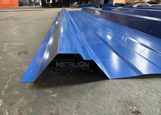 Ridge cap installation example