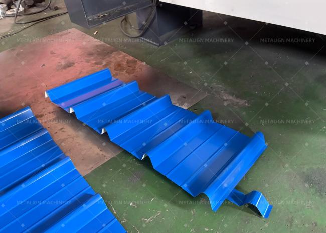 Corrugated roof panel sample