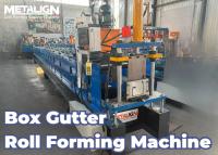 Quality Efficient 0.7mm Metal Box Gutter Roll Forming Machine Chain Driving System for sale