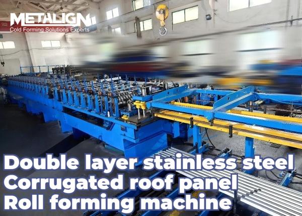 Quality Corrugated Roof Panel Roll Forming Machine 40-50m/min Double Layer Stainless Steel for sale
