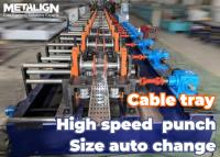 China METALIGN Cable Tray Roll Forming Machine With Sheet Fed Entry Adjustable Width for sale