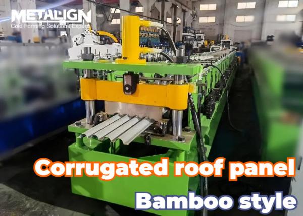 Quality Bamboo Style Corrugated Roof Roll Forming Machine 7.5Kw Roof Panel Machine for sale