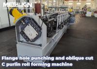 Quality Flange Hole Punching And Oblique Cut C Purlin Roll Former 5Ton 15m/Min for sale
