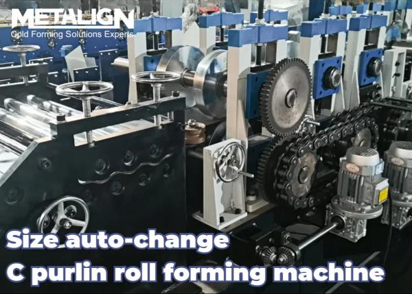 Quality Cast Iron Stands C Purlin Roll Forming Machine Multi Width And Height Standalone Leveling for sale