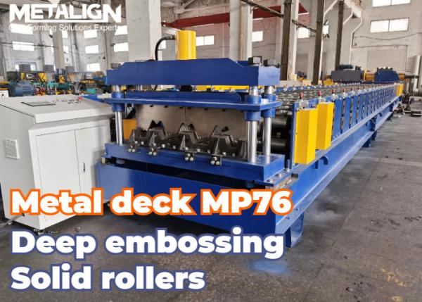 Quality MP-76 Metal Deck Roll Forming Machine 14 Stations 10-15m/Min Speed for sale