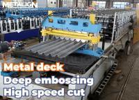 Quality 3 Layers Metal Deck Roll Forming Machine With Flying Hydraulic Cutting for sale