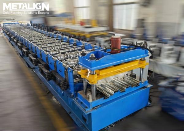 Quality High Strength Concrete Bonding Metal Deck Roll Forming Machine 22Kw 15m/Min for sale