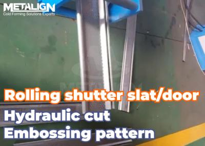China High Precision Roller Shutter Door Roll Forming Machine Met Servo Feeder En Hydraulische Cutter for sale