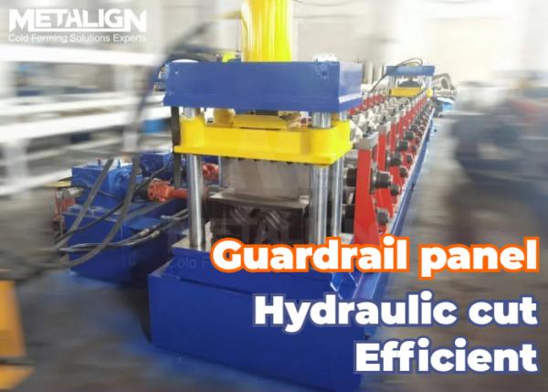 Quality W Panel Highway Guardrail Forming Machine Compact And Efficient 22Kw 15m/Min for sale