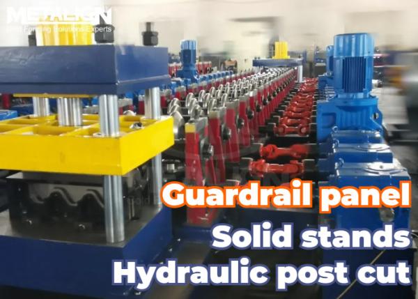 Quality 15m/min High Precision W Panel Roll Guardrail Forming Machine For 3–4mm Galvanized Steel for sale