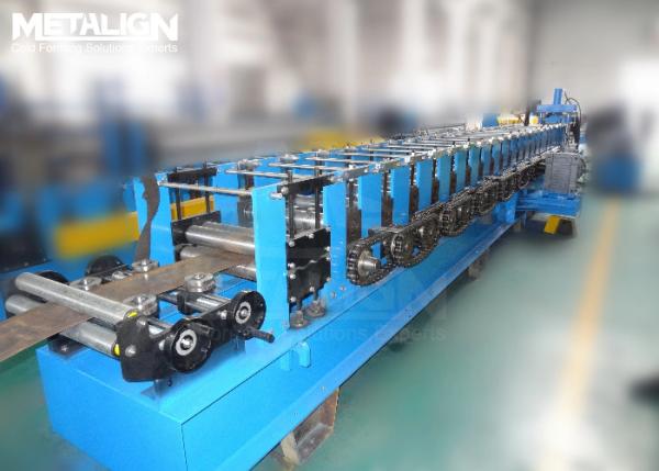 Quality Durable Hat Purlins Chain Drive Cold Roll Forming Machine Hydraulic Shearing for sale