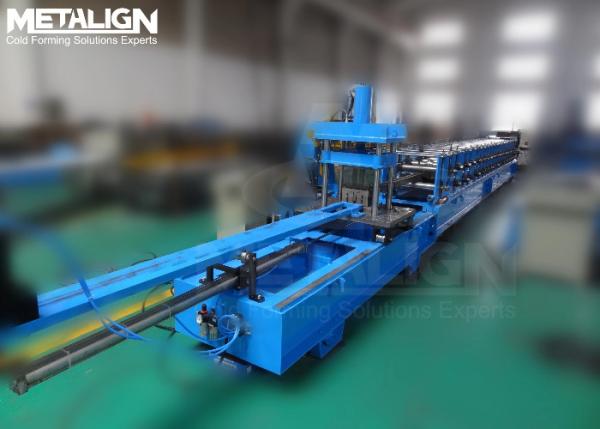 Quality Durable Hat Purlins Chain Drive Cold Roll Forming Machine Hydraulic Shearing for sale
