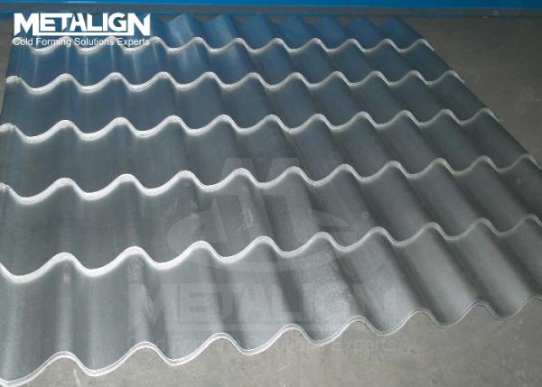 Quality Sea Wave Roof Tile Roll Forming Machine With Guide Pillar And Hydraulic Punching for sale
