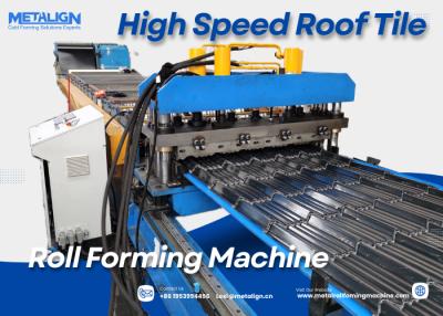 China Flying Punching Chain Drive Roof Tile Roll Forming Machine for sale