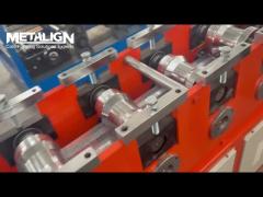 Flat rolling shutter slat roll forming machine with saw cut and embossing