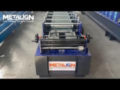 Custom-cut & bent shelf panel roll forming machine