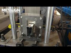 Steep Beam Roll Forming Machine Met Ribbed Profile Precision Clean Notch Cut Coordination