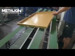 Machine de formage de rouleaux de panneaux à plateau à double pliage avec sortie constante et système de flexion automatisé