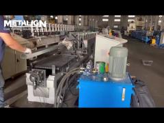 Máquina de moldagem de rolos de dupla cabeça para produção de estacas de aço de calibre leve