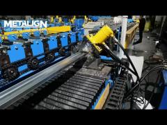 High Speed Drywall Track Roll Former With Embossing Accurate Hydraulic Cutter Continuous Production