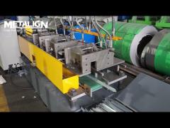 T Bar Drywall Roll Forming Machine With Protective Film And Hydraulic Punching System