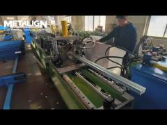 Light Steel Stud Roll Forming Machine With Plastic Film Protection And Hydraulic Punching