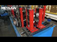Multi width CZ purlin roll forming machine with pre-punch and pre-cut