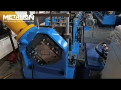 1.5-2mm 2 reinforcements and oblique cut C purlin roll forming machine